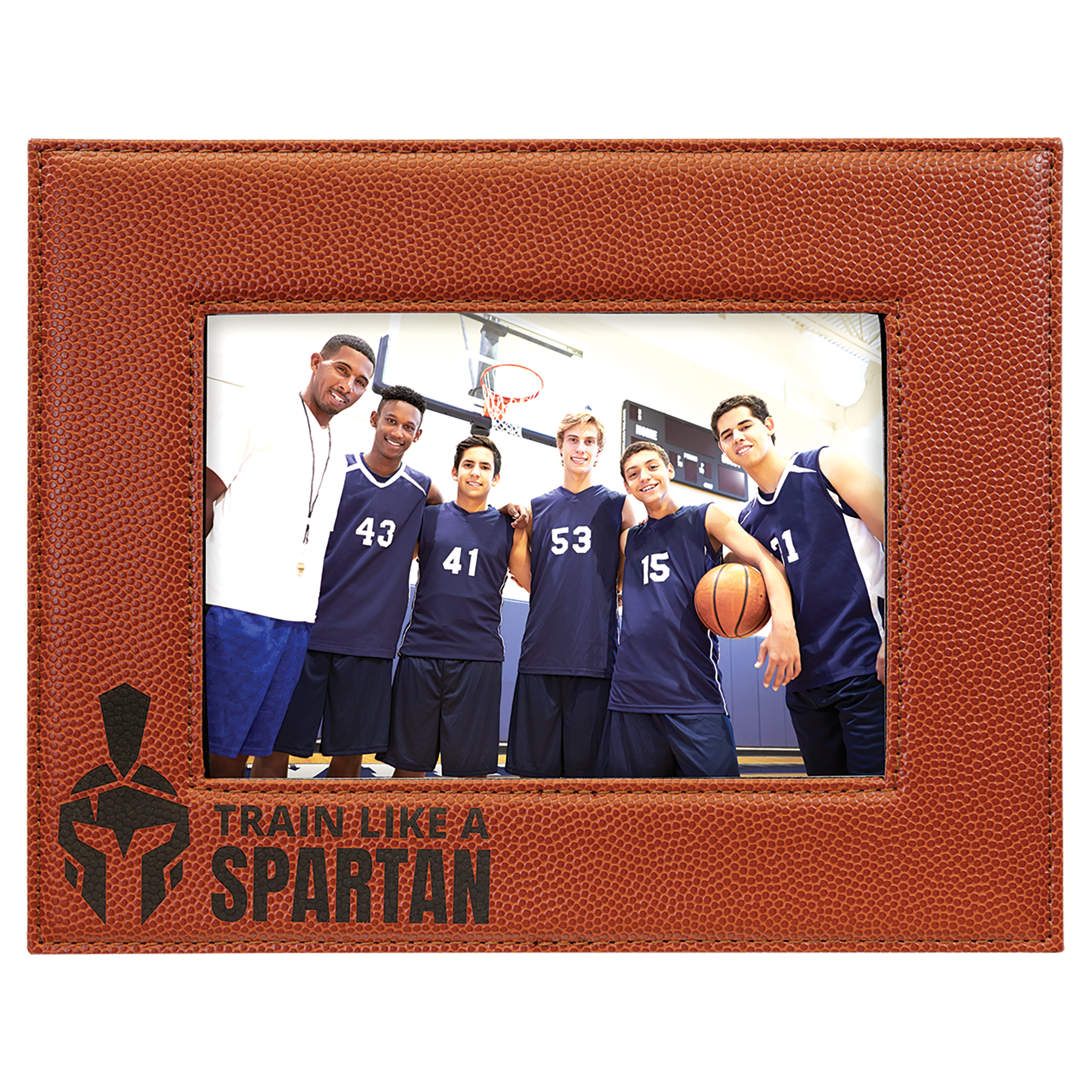 Basketball Leatherette Engraved Photo Frame – Personalized Sports Fram ...