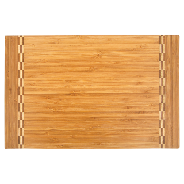 Natural Bamboo Cutting Board with Butcher Block Inlay or Ends – New ...
